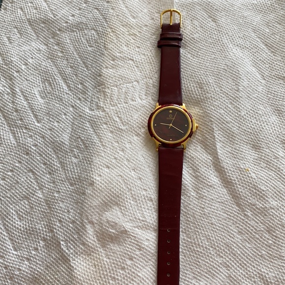Accessories | Burgundy Watch | Poshmark